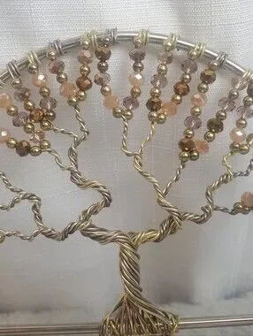 Other | Handmade Beaded Tree Of Life Buffalo Charm Sun Catcher 6 Gold ...